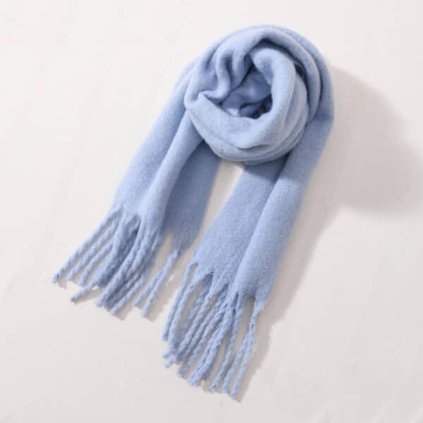 Sjaal Fluffy met franjes dames accessoires dames wintersport